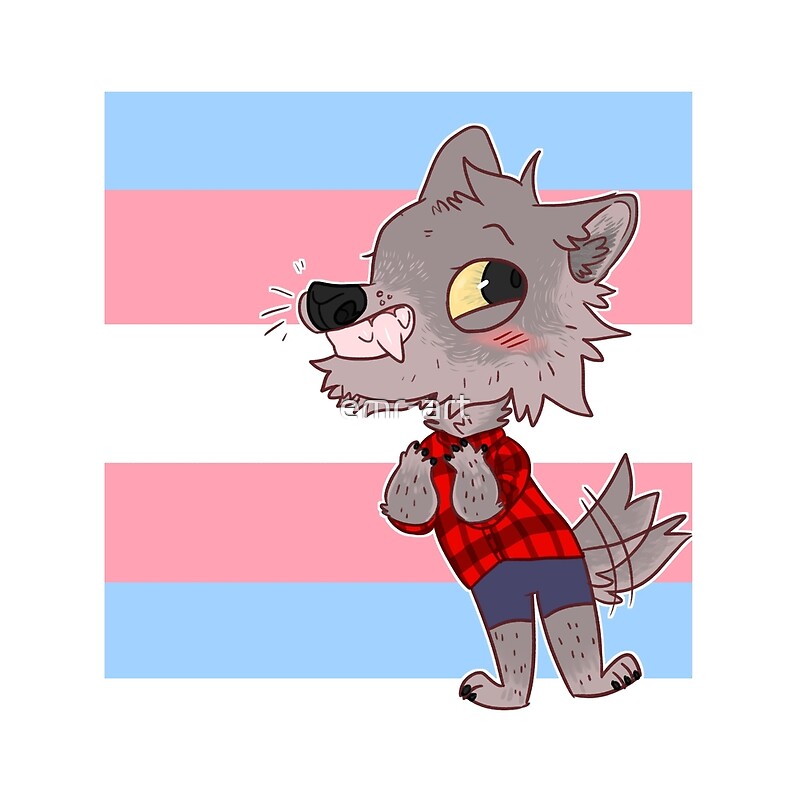 "Trans Wolf" by emr-art | Redbubble
