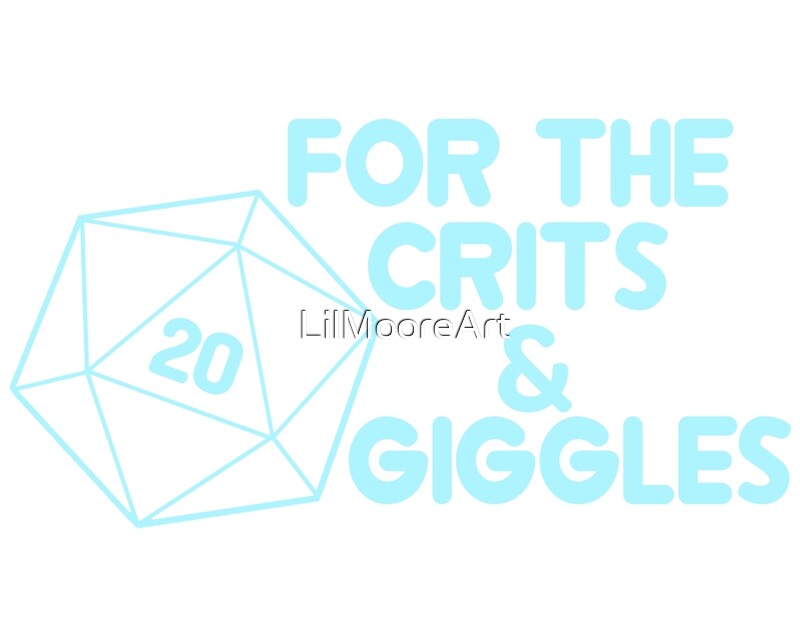 "DND - Crits and Giggles Blue" by LilMooreArt | Redbubble