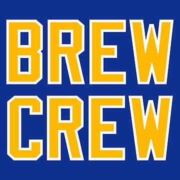 "Brew Crew - Blue" Sticker for Sale by SaturdayACD | Redbubble
