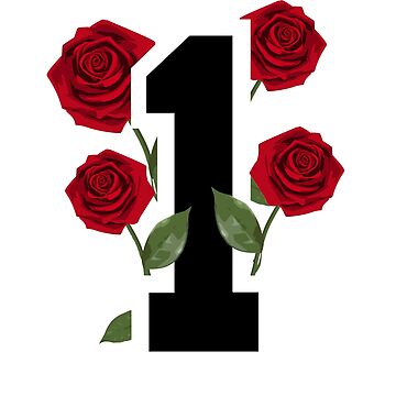 "Derrick Rose number 1 roses" Sticker by patrickstar1337 | Redbubble
