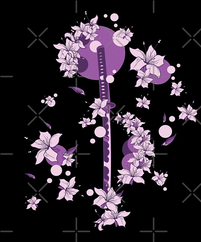 "Japanese Katana Sword Floral Flower Pattern" by MintedFresh | Redbubble