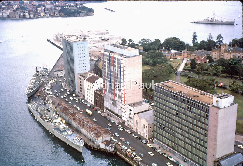 "Circular Quay (East) Sydney, Australia, 1963" by Adrian Paul | Redbubble