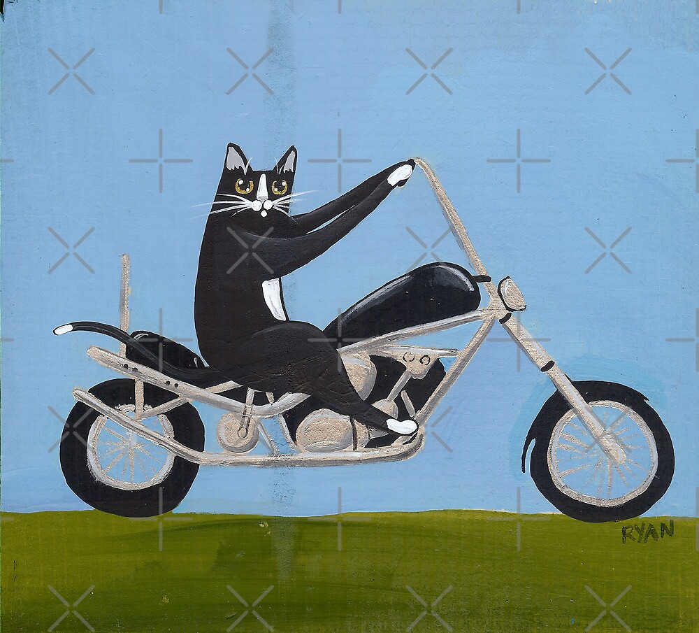 "Motorcycle Cat" by kilkennycat | Redbubble