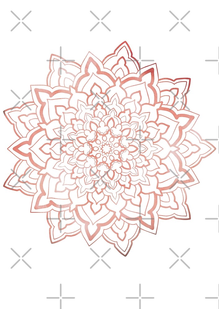 "Rose Gold Mandala" by AJ Illustration | Redbubble
