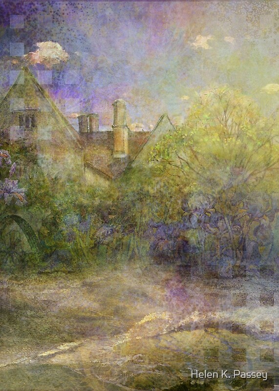 "Surreal Cottage and Wave" by Helen K. Passey | Redbubble