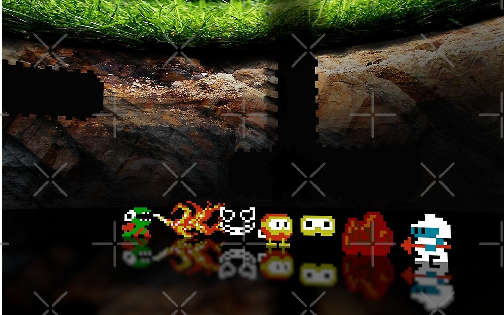 "Dig Dug pixel art" by smurfted | Redbubble
