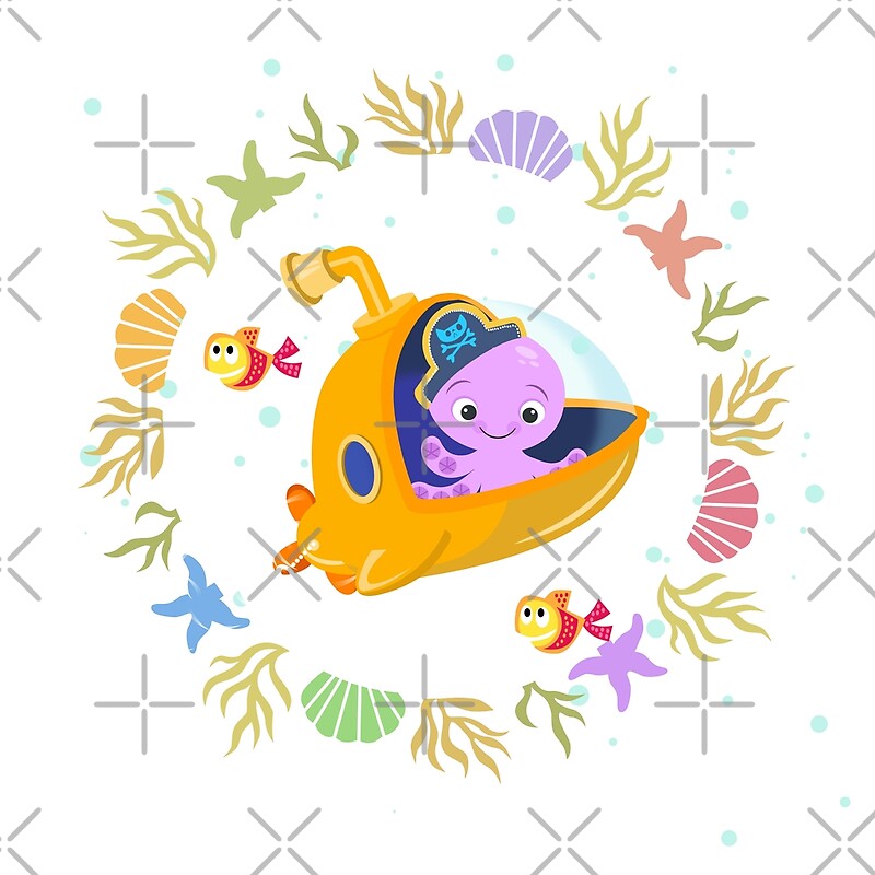 "Under the sea with Captain Octo" by richhwalsh | Redbubble