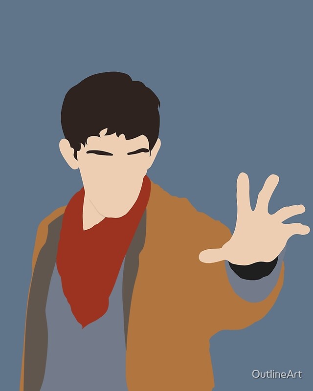 "BBC Merlin Silhouette" by OutlineArt | Redbubble