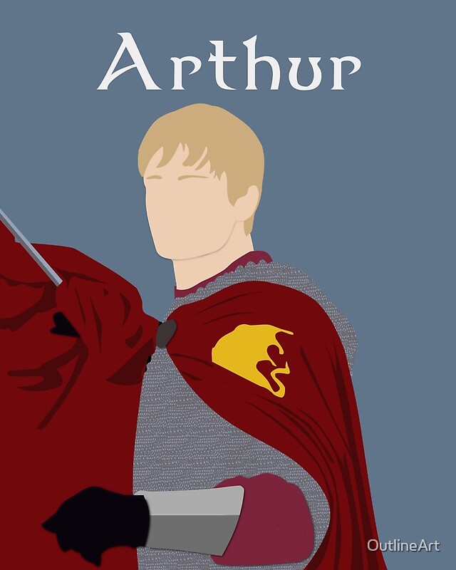 "BBC Merlin - King Arthur" by OutlineArt | Redbubble