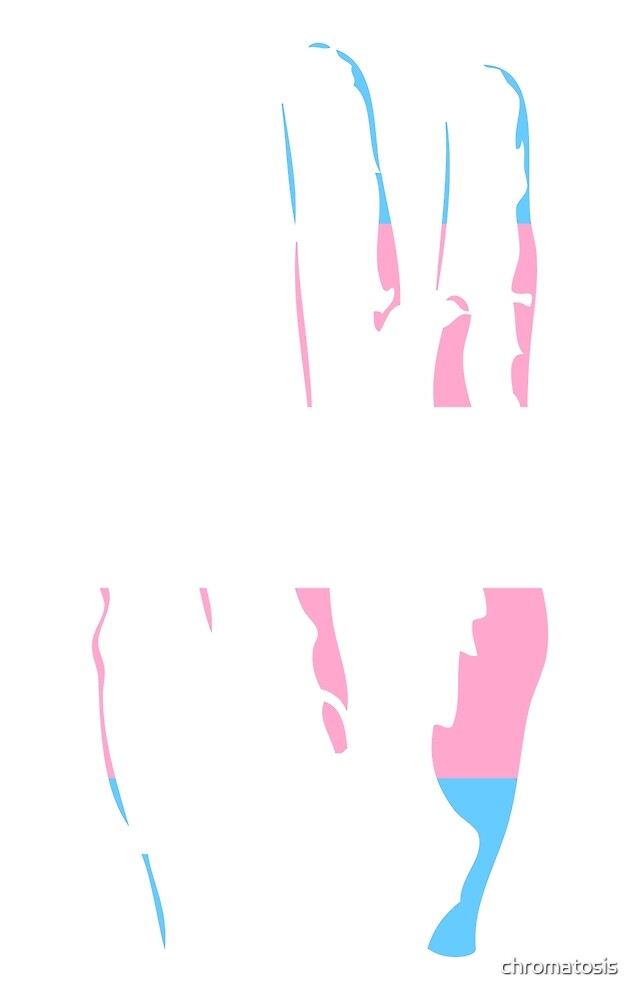 "trans pride peace sign" by chromatosis | Redbubble