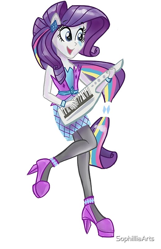 "Rarity Rainbow Rocks" by SophilliaArts | Redbubble