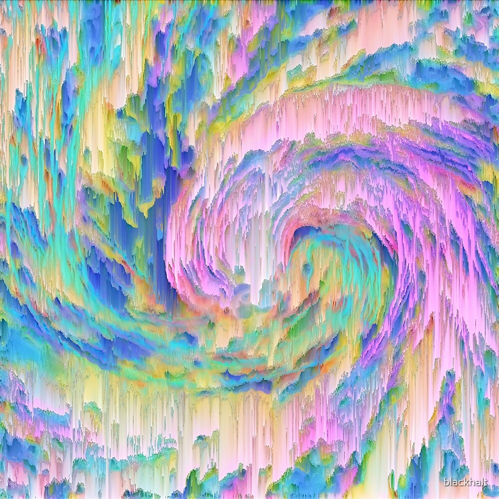 "Abstract dripping digital wave" by blackhalt | Redbubble