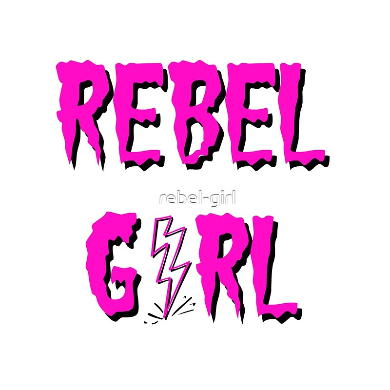 "rebel girl logo" by rebel-girl | Redbubble