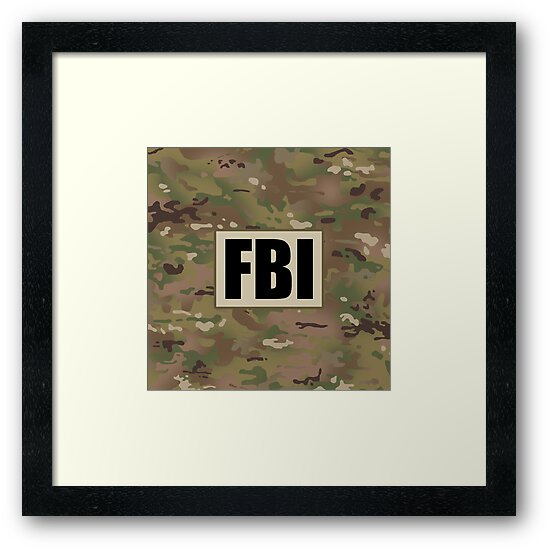 "FBI" Framed Art Print by MilitaryCandA | Redbubble