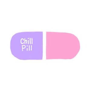 "Chill Pill" Sticker for Sale by rosegold18 | Redbubble