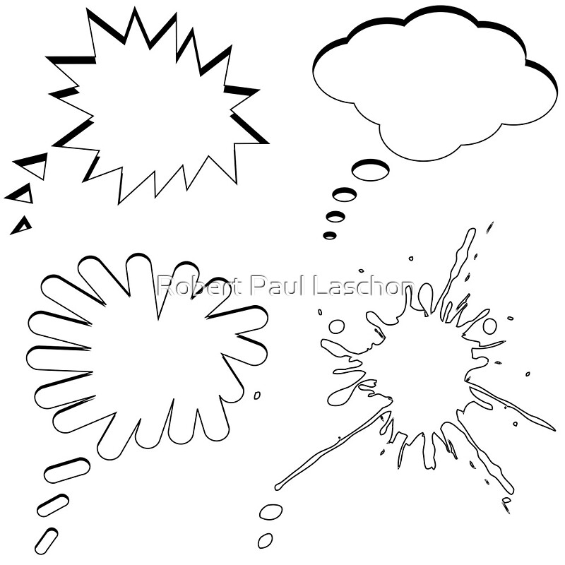 "Black text bubbles" by Robert Laschon | Redbubble
