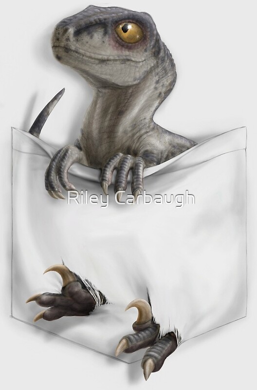"Pocket Protector - Female Raptor" by Riley Carbaugh | Redbubble