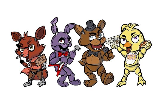 "FNAF Chibi Set" Poster by SophilliaArts | Redbubble