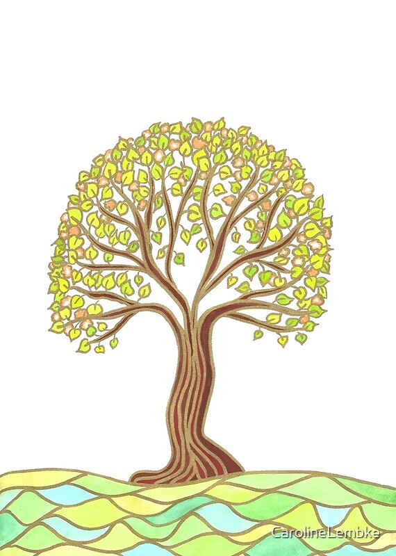 "Stylized Spring Tree" by CarolineLembke | Redbubble