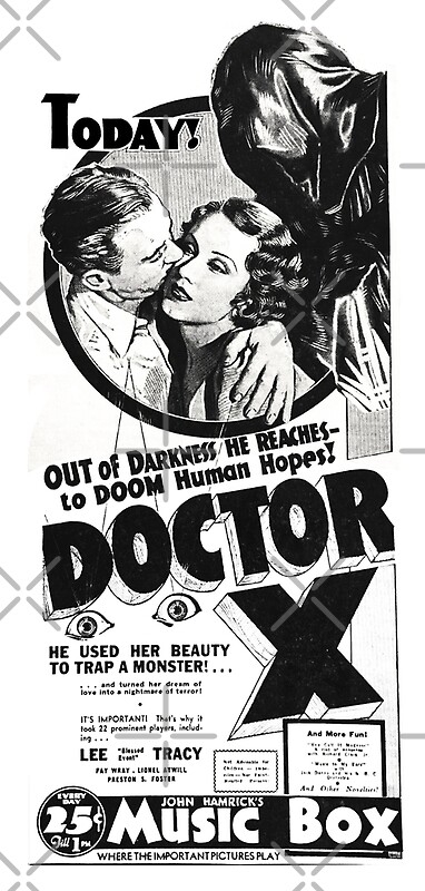 "Doctor X Fay Wray Lionel Atwill" by MonsterGraphics | Redbubble