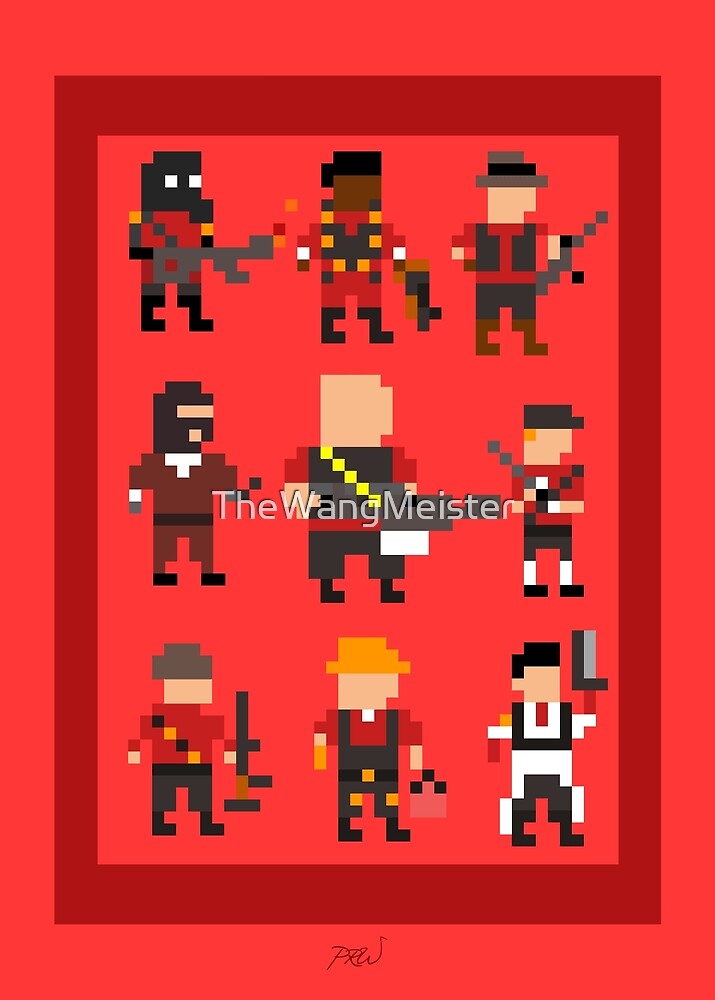 "Team Fortress 2 8-Bit Red Team" by TheWangMeister | Redbubble