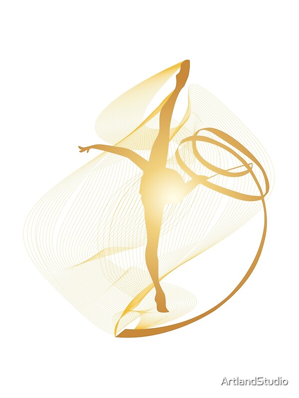 "Rhythmic Gymnast Ribbon Dance" by ArtlandStudio | Redbubble