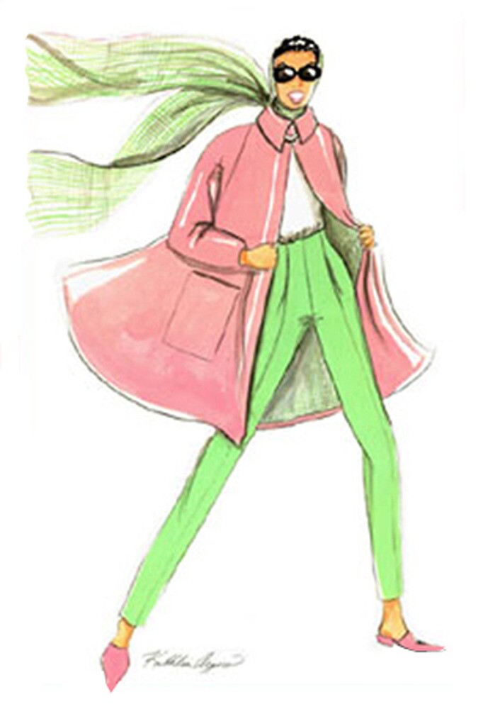 "Fashion Sketch of Chic Chicago Woman" by Kathlin Argiro | Redbubble