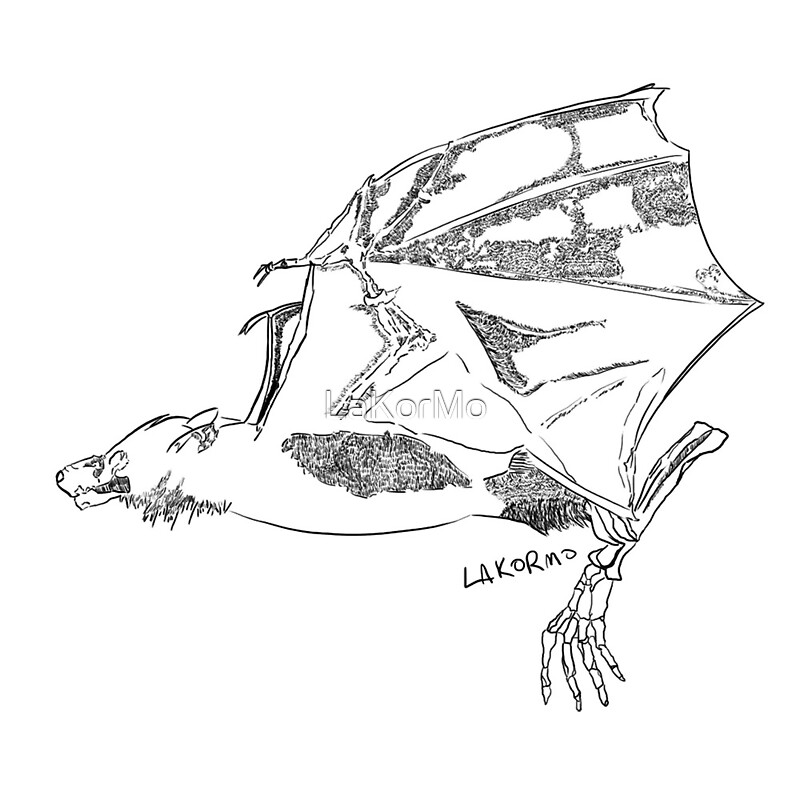 "Bat & Bones" by LaKorMo | Redbubble