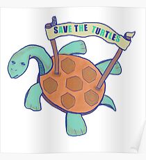 Save The Turtles Posters | Redbubble
