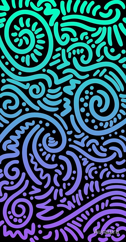 "Graffiti - Gradient/Black version - vertical" by Aurawra | Redbubble