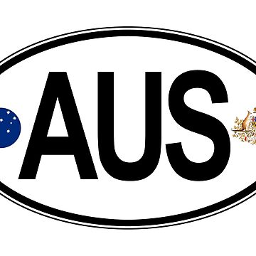 "Australia Oval Country Code Decal" Sticker for Sale by rogue-design ...