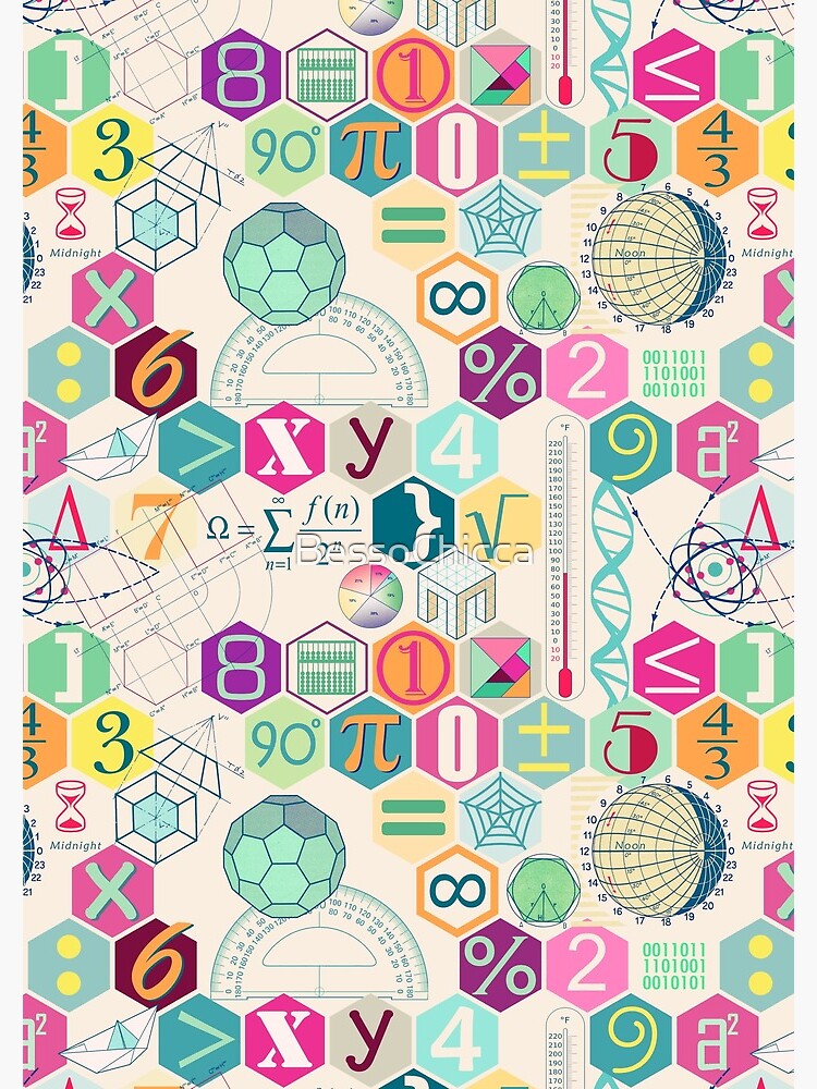 " Math in color (pastel pink)" Spiral Notebook by BessoChicca | Redbubble