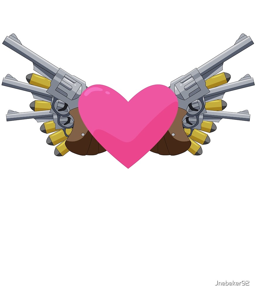 "Heart revolver angle wings" by Jnebeker92 | Redbubble