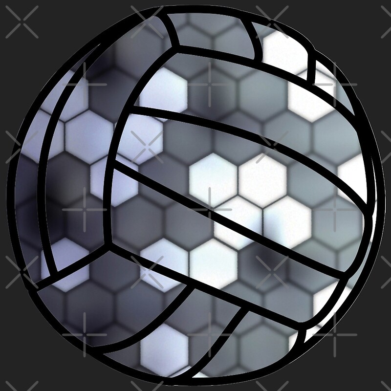 "Gray Hexagon Volleyball" by AllisonDawn15 | Redbubble