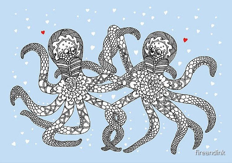 "tangled octopus" by fireandink | Redbubble