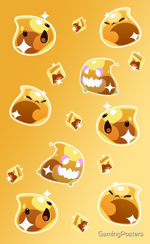 "Slime Rancher - Gold Slime Pattern" by GamingPosters | Redbubble