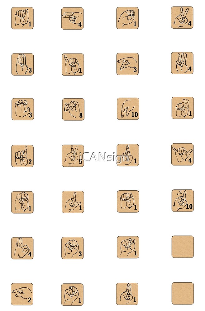 "ASL Scrabble Letters A to Z Stickers with American Sign Language Signs ...