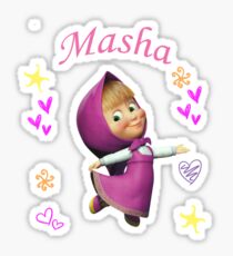 Masha And The Bear Stickers | Redbubble