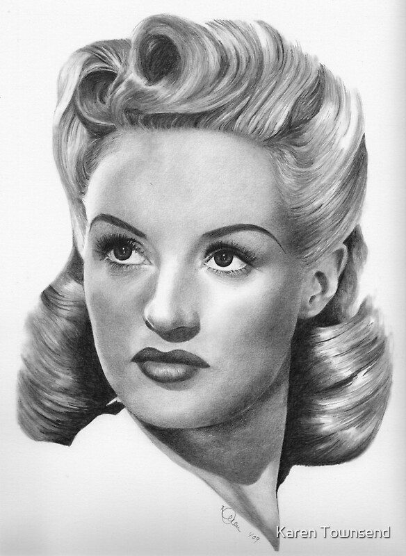 "Betty Grable" by Karen Townsend | Redbubble