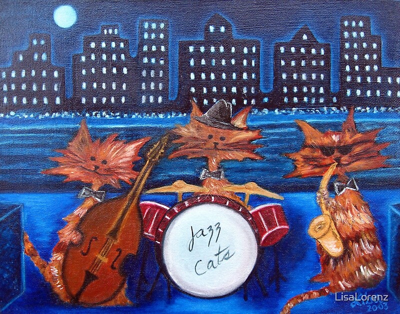 "Jazz Cats" by LisaLorenz | Redbubble