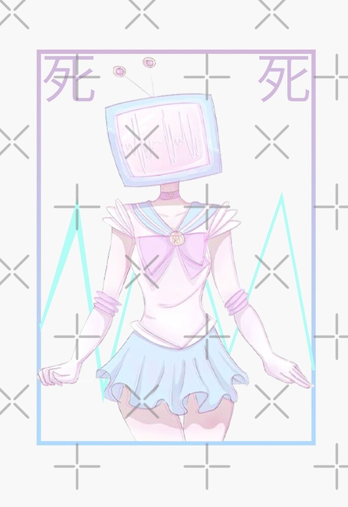 Tv Head Anime Girl By A Industrie S Redbubble