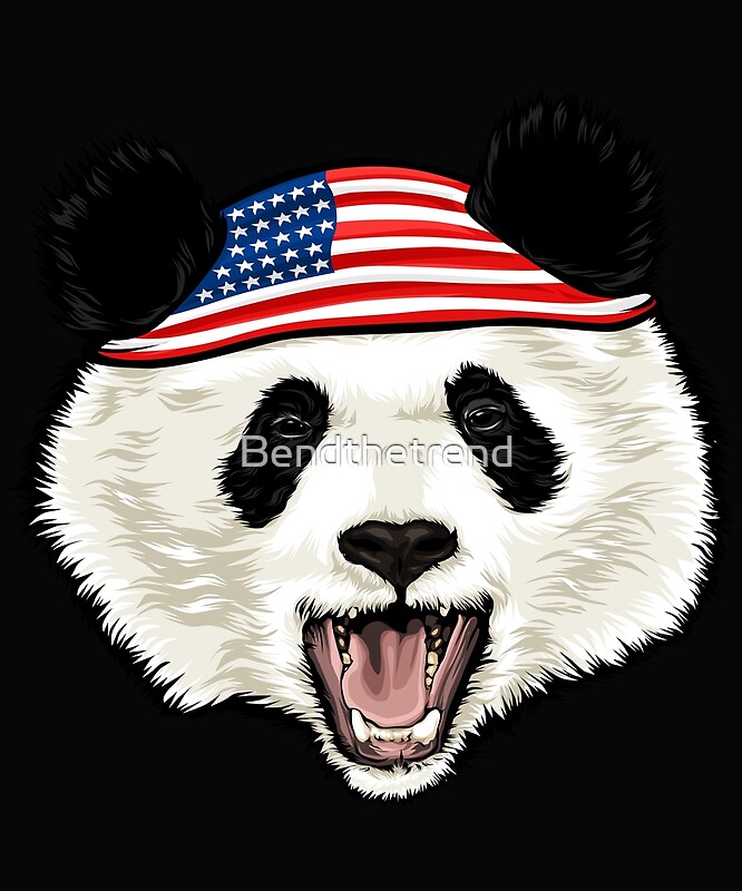 "American Flag Panda 4th Of July Independence Day" by Bendthetrend ...