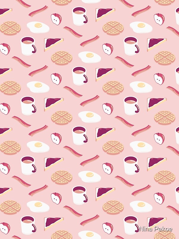 "Pink Breakfast" by Nina Cubes | Redbubble