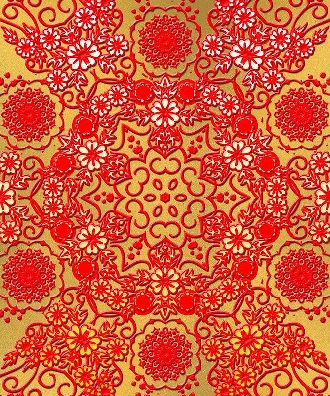 "Red Embroidery" by FluffyTheDude | Redbubble