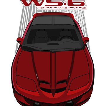 "Pontiac Trans Am WS6 4thgen - Maple Red" Sticker for Sale by V8social ...