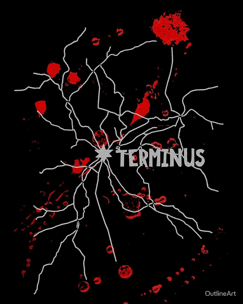 "The Walking Dead - Terminus Map" by OutlineArt | Redbubble