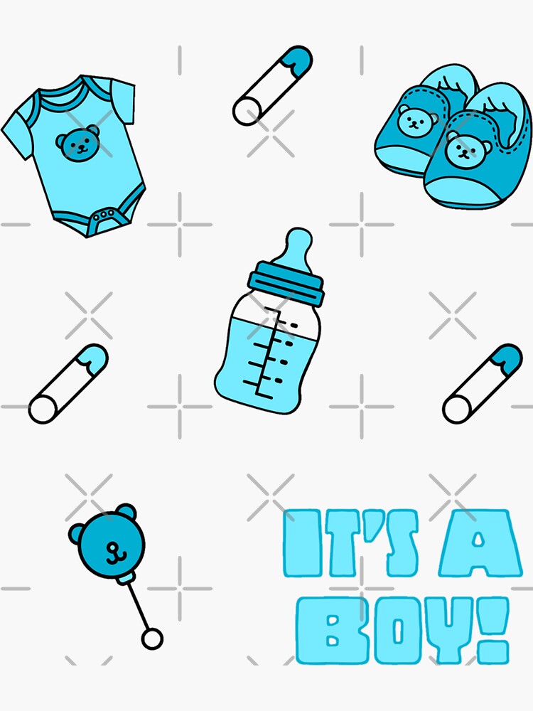 "It's A Boy Sticker Pack" Sticker by tristahx | Redbubble