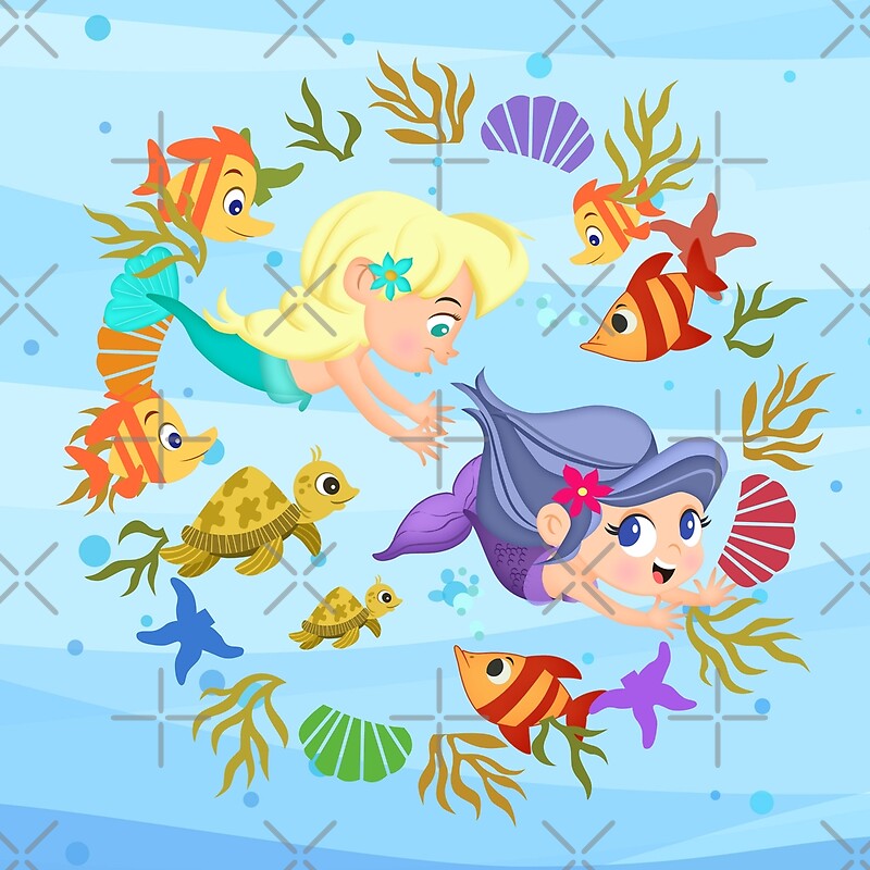"little mermaids play" by richhwalsh | Redbubble