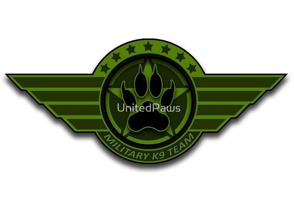 "United Paws Badge - Military" by UnitedPaws | Redbubble