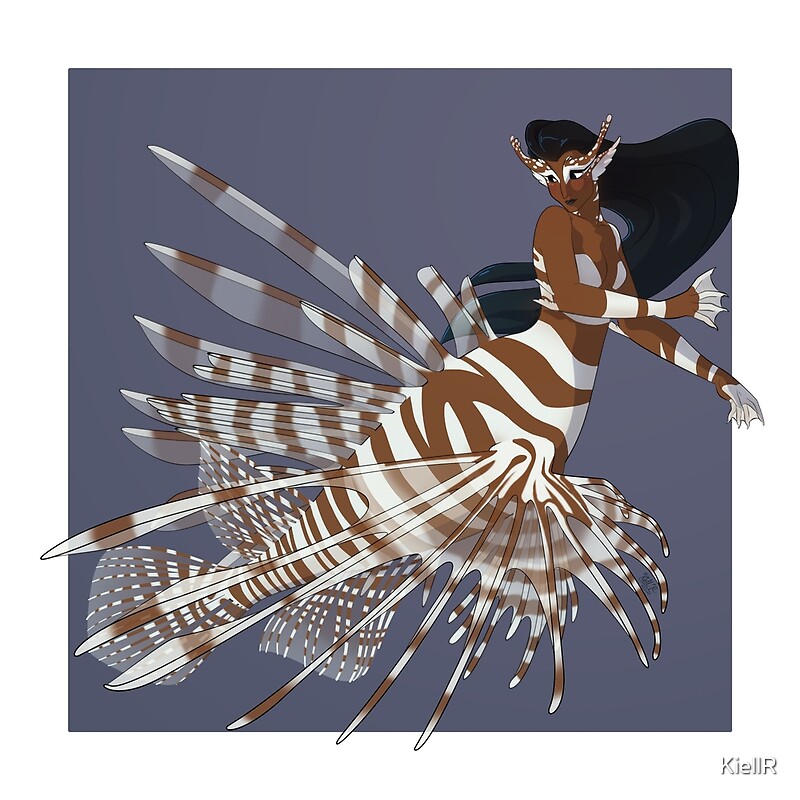"MerMay 2019 - Lionfish MerQueen" by KiellR | Redbubble